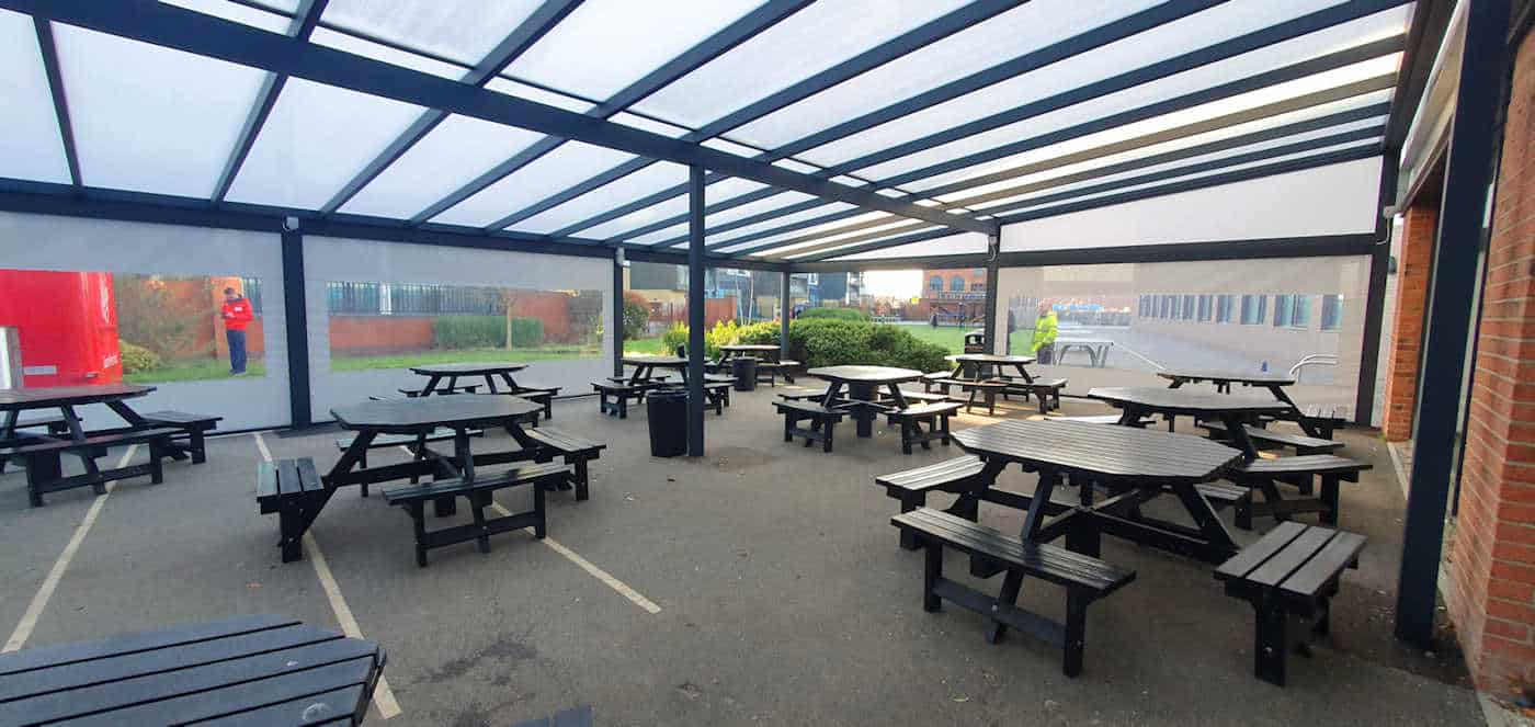 Outdoor Covered Dining Area Ideas For Schools