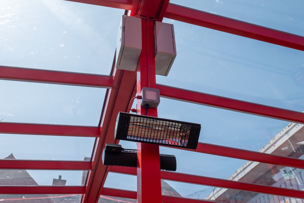 A New Canopy Covered Fan Zone At Exeter City Football Club